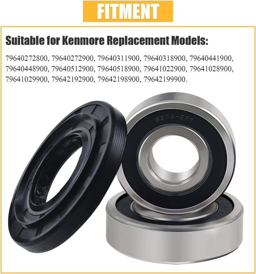 Front Load Washer Tub Ball Bearings Washing Machine Bearing Kit ...