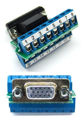 VGA video socket connector, Chassis / Panel Mount, with screw ...