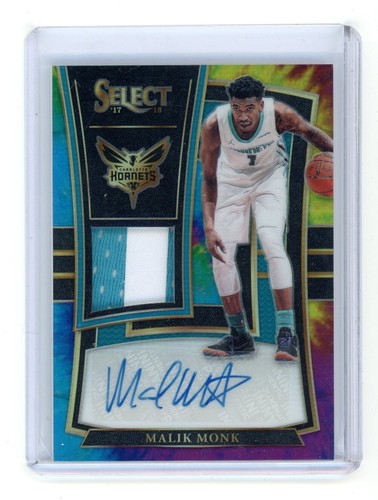 Malik Monk 2017-18 Panini Select Rookie Jersey Autographs Tie-Dye #'d ...