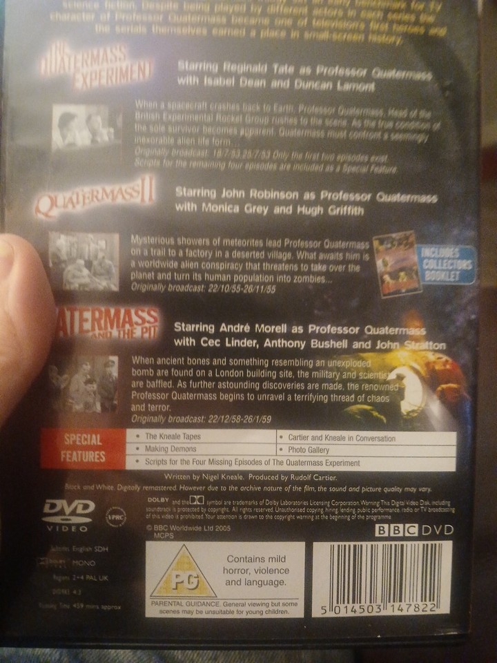 The Quatermass Collection: The Quatermass Experiment / Quaterm (DVD ...