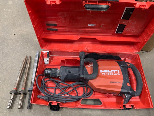 HILTI TE 1000-AVR CONCRETE BREAKER HI DRIVE PLUS 3 DEMOLITION/CHIPPING ...