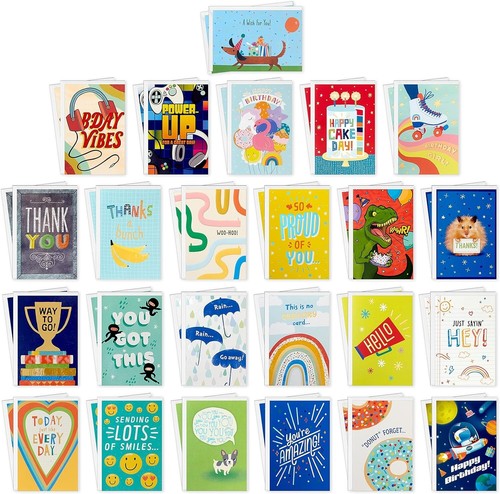 Hallmark All Occasion Boxed Greeting Card Assortment for Kids (Pack of ...