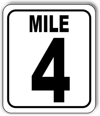 Mile 4 Distance Marker Running Race 5k Marathon Metal Aluminum ...