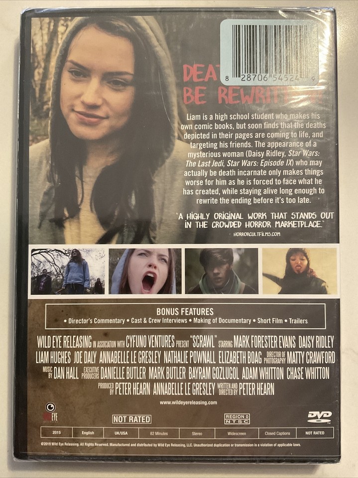 Scrawl - New DVD Unique Theme Comic Book Horror Film with Daisy Ridley ...