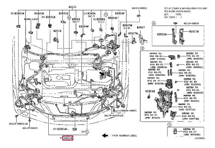 TOYOTA OEM Genuine Wire, Sensor 82119-48010 | eBay