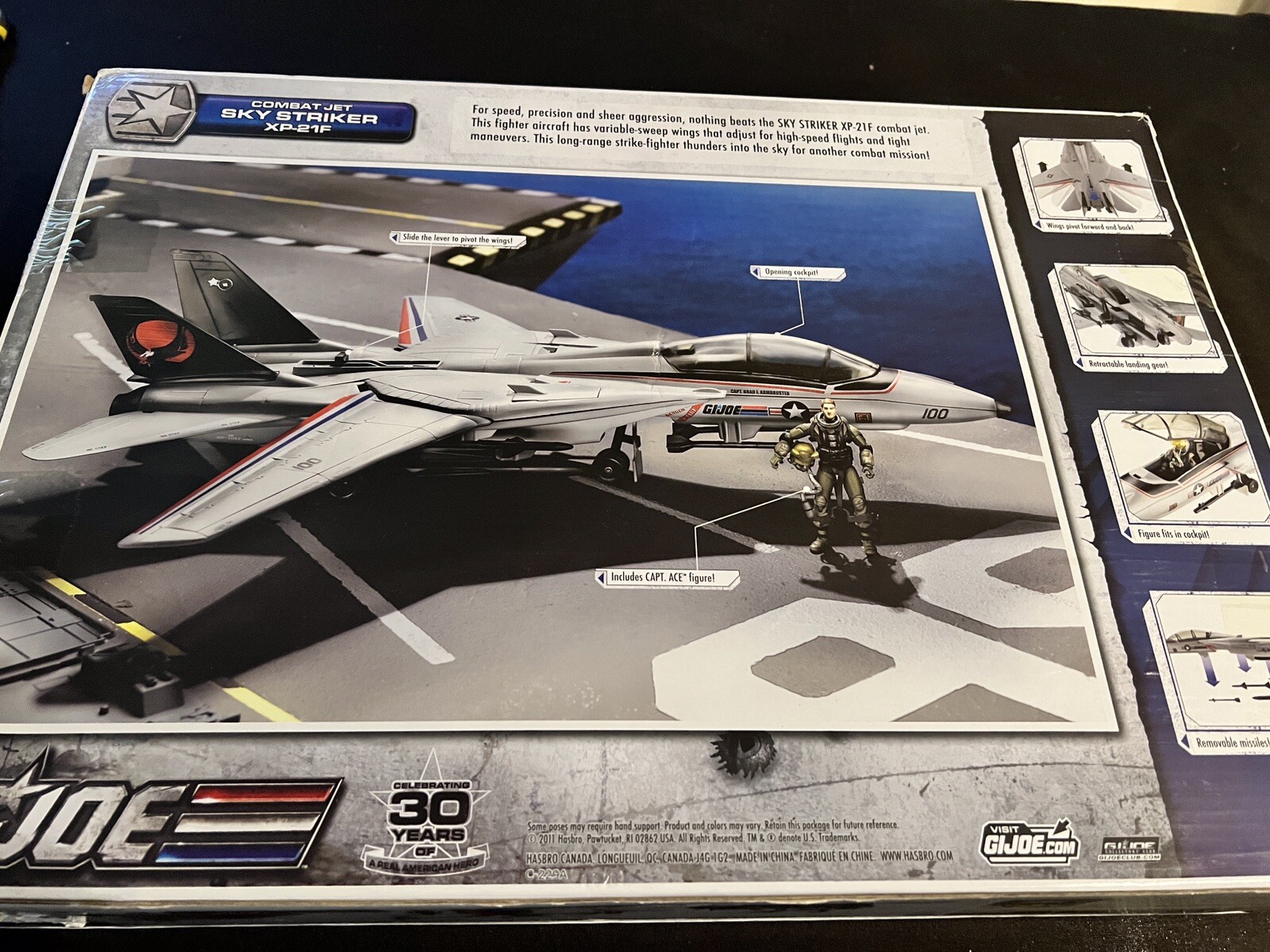 Hasbro G.I. Joe Skystriker Jet Vehicle with Pilot Figure 3.75 inch ...