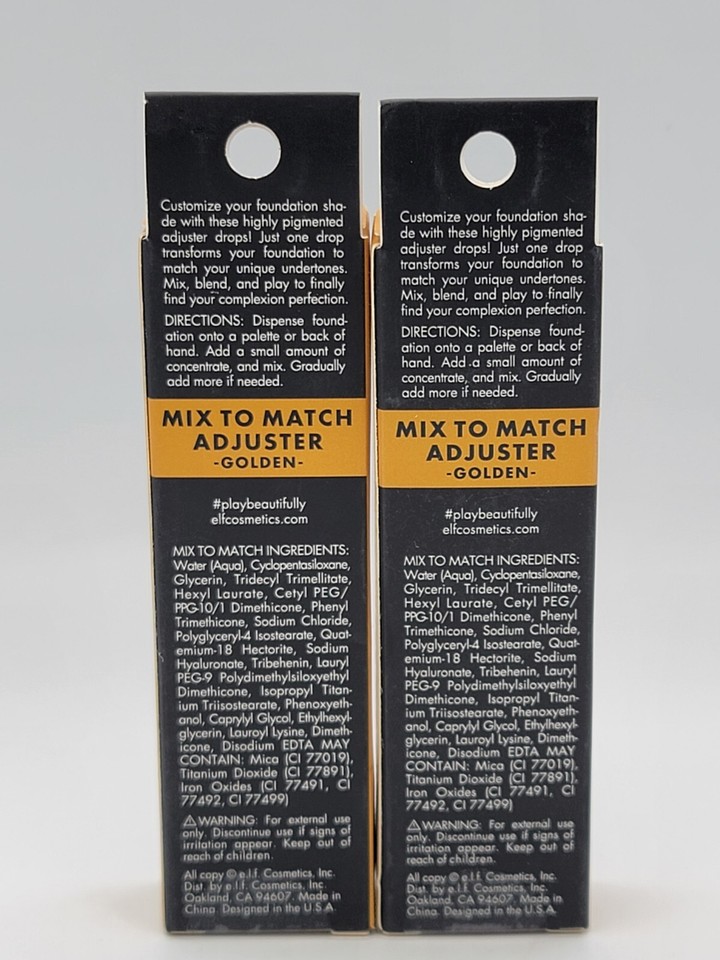 E.L.F. Elf Mix to Match Adjuster Golden Yellow for Olive Tones .32 fl ...