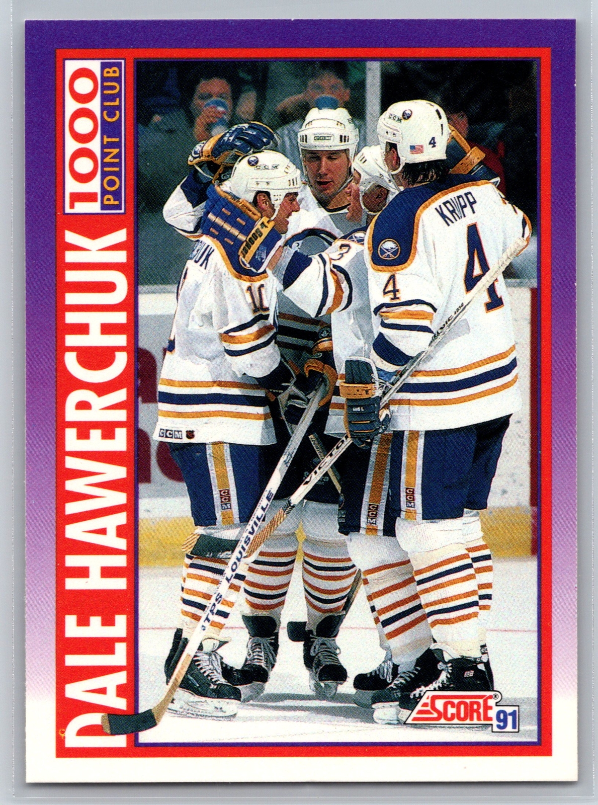 1991 Score American #376 Dale Hawerchuk 1000 Point Club Sabres | eBay