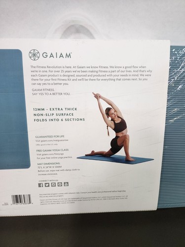 Gaiam Yoga Exercise Mat Foldable 72 X 24WX12MM | eBay