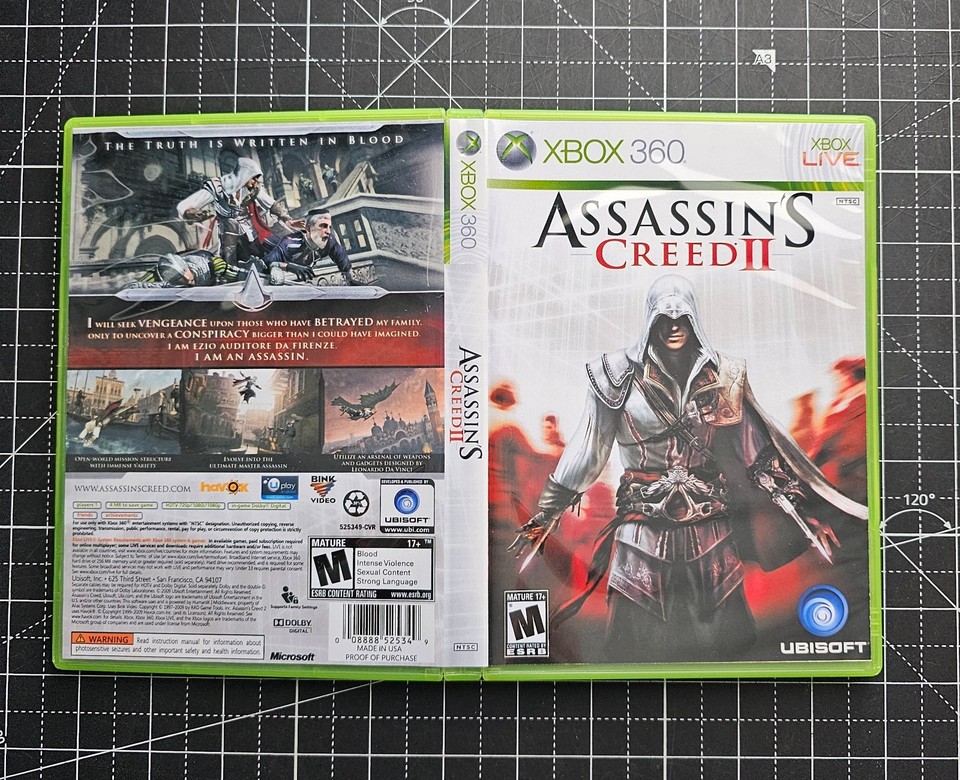 Xbox 360 Assassins Creed II Custom Case - NO Game or Manual | eBay