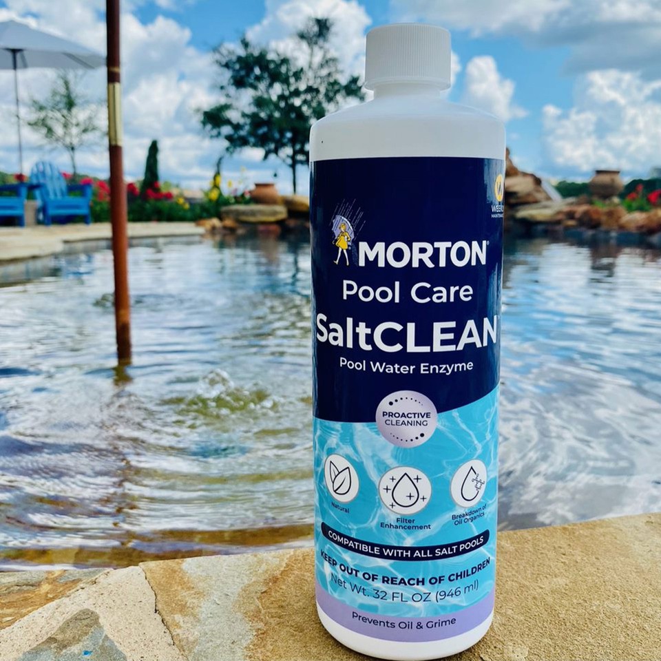Morton Pool Care SaltCLEAN Salt Water Swimming Pool Water Enzyme, 32 Oz ...