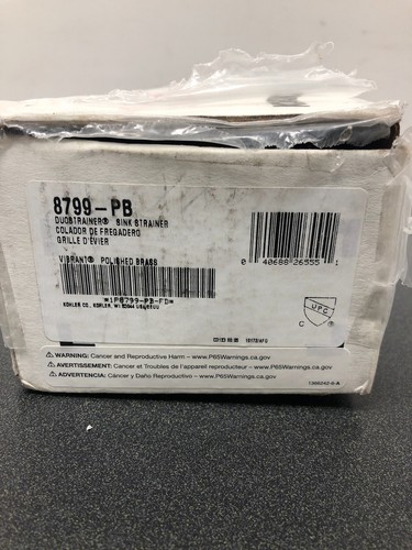 Kohler K-8799-PB Duostrainer 4-1/2 in. Sink Strainer in Vibrant ...