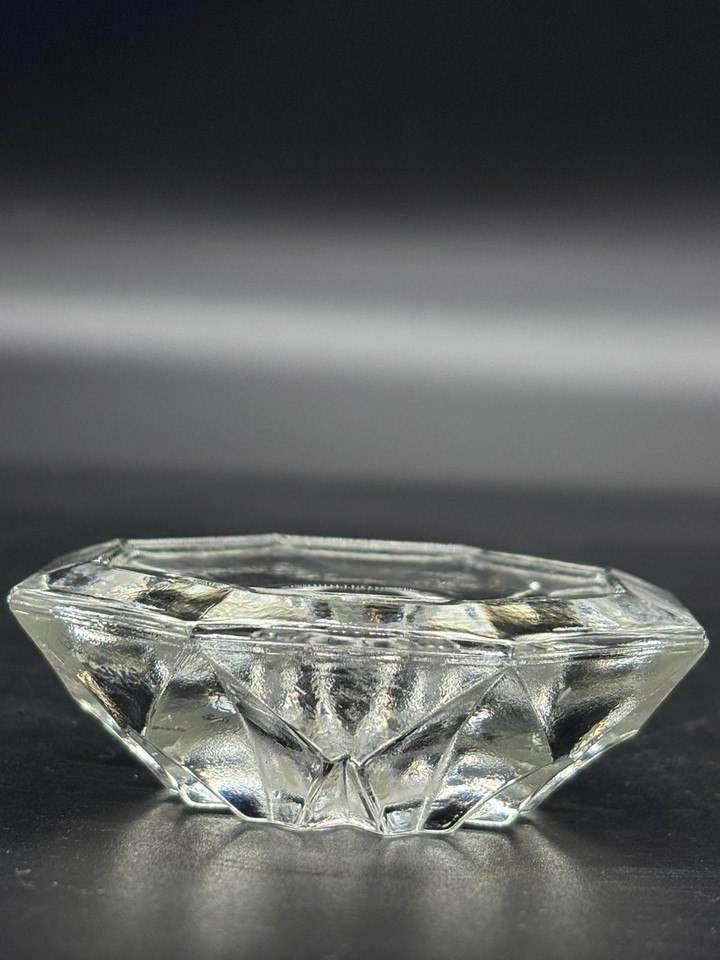 Vintage faceted crystal candle holder | eBay UK