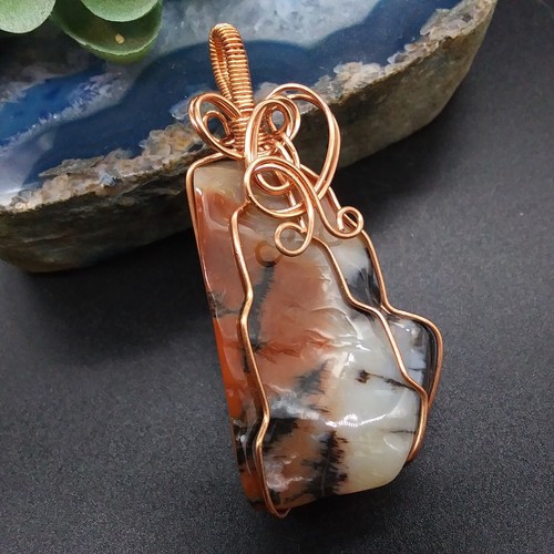 Beautiful Handmade Wire Wrapped Gemstone Pendant | eBay