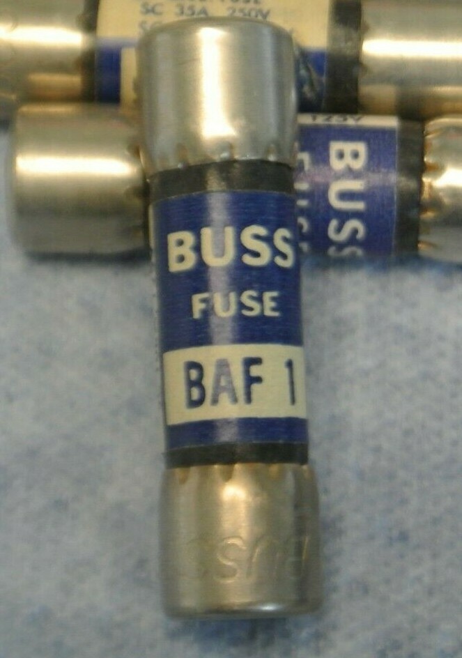 LOT of 10 / BUSS BAF-1 FUSE / 1A / 250V / NEW SURPLUS | eBay