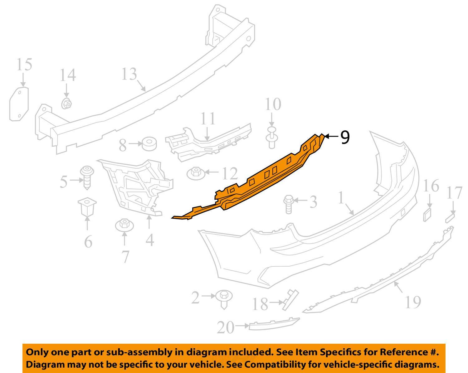 Genuine BMW 3 Series G20 Rear Bumper Center Mount Bracket 51128069392 ...