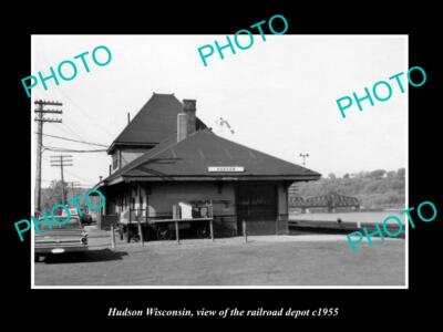 OLD 6 X 4 HISTORIC PHOTO OF HUDSON WISCONSIN VIEW OF RAILROAD DEPOT ...
