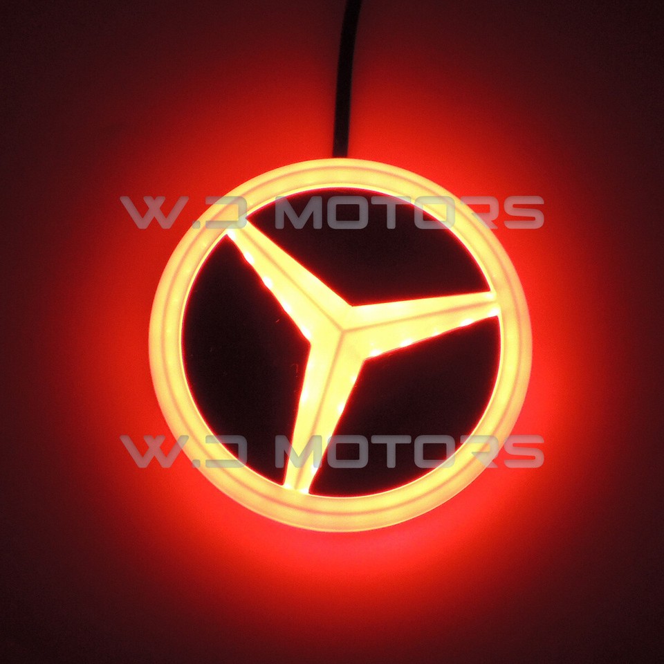 Illuminated Led Car Tail Logo Cold Light Rear Emblem Badge For Mercedes ...