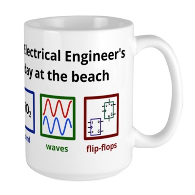 CafePress An Electrical Engineer's Day At The Beach Mug Large Mug ...