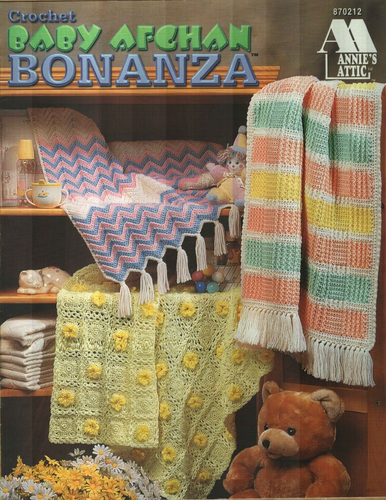 NEW BABY AFGHAN BONANZA 6 DESIGNS ANNIES ATTIC CROCHET PATTERN BOOK | eBay