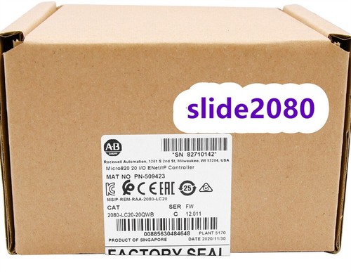 New Sealed AB 2080-LC20-20QWB / C Micro820 20 Ethernet I/P Controller ...