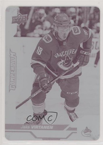 2018-19 Upper Deck Compendium - Jake Virtanen #757 Printing Plate ...