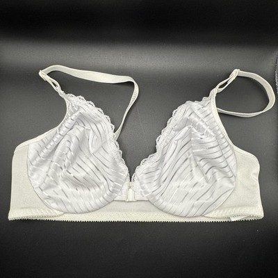 VTG 90s Warner’s Bright Stripes 1218 Front Close Underwire Bra White 36B 01218 | eBay