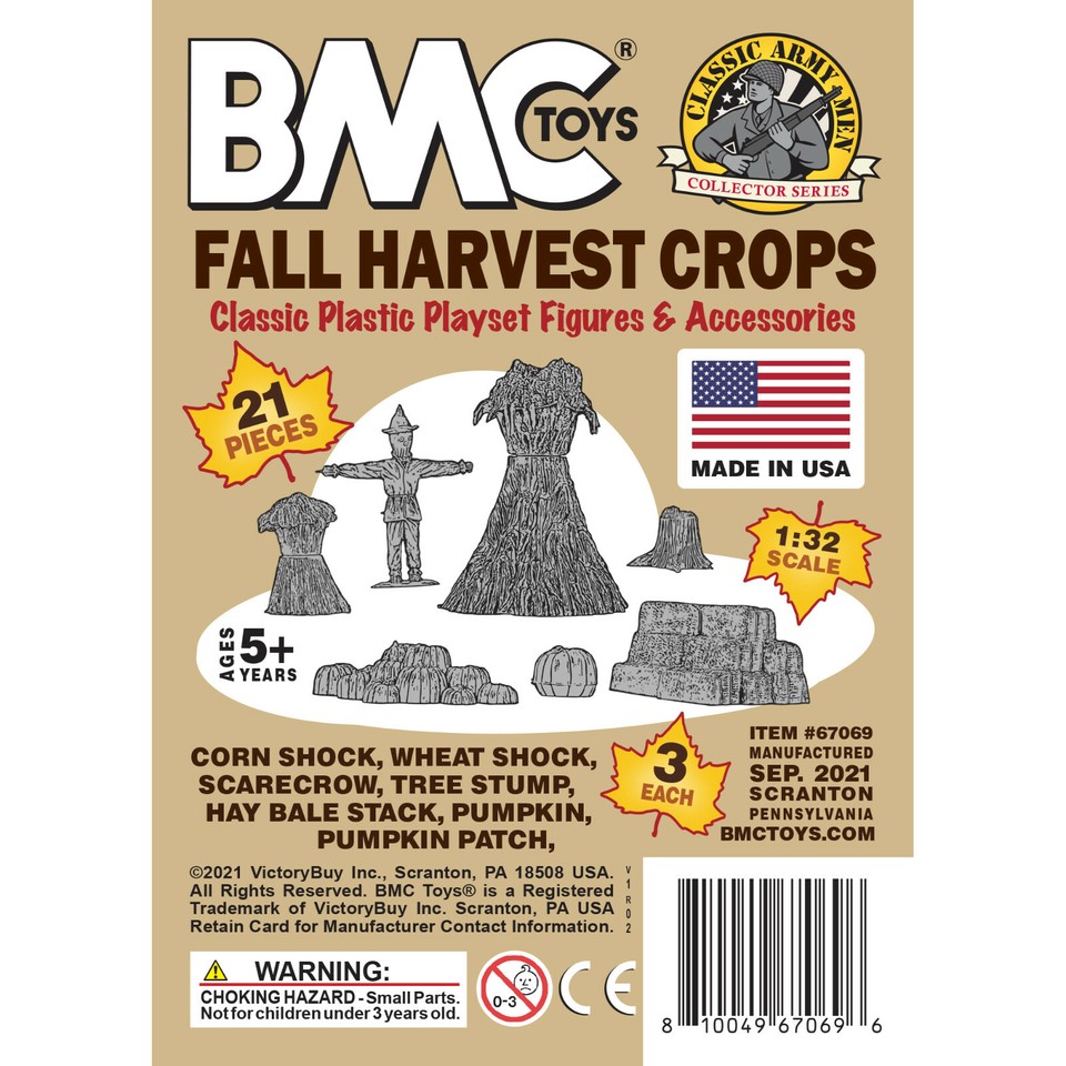 BMC Marx Recast Fall Farm Harvest Crops Hay Corn Plastic Playset ...