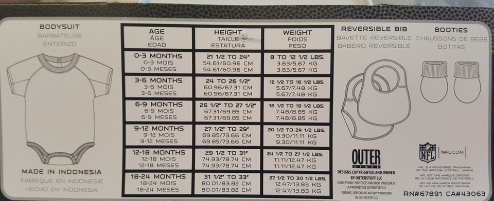 Las Vegas Raiders Football 3 Pc Infant Baby Creeper Bib Booties Set ...