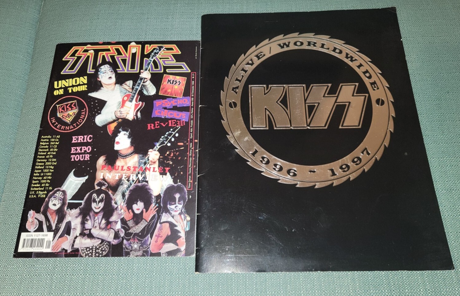 KISS Alive World Wide 1996 1997 Concert Tour Program BOOK + Strike ...