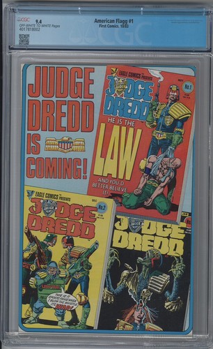 AMERICAN FLAGG 1 CGC 9.4 NM OWW 1983 1st App Reuben Flagg Howard ...