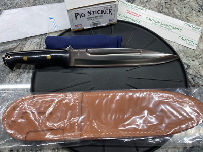 Bark River Knives Pig Sticker CPM-154 Black G-10 & Yellow Liner ...