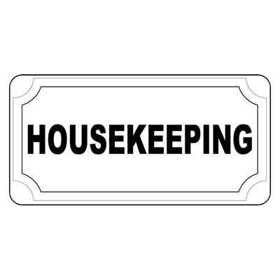 Housekeeping Black Retro Vintage Style Metal Sign - 8 In X 12 In With ...