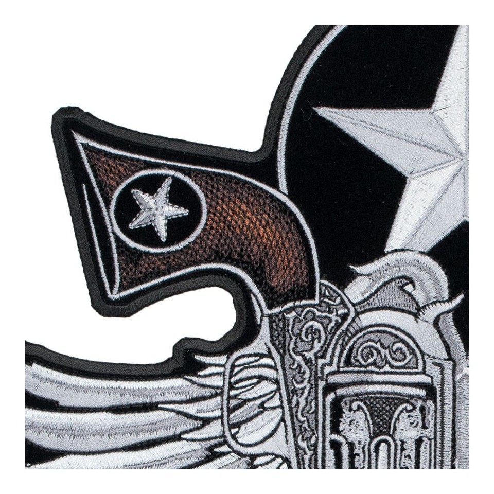 Winged Guns & Lone Star Patch, Biker Back Patches | eBay