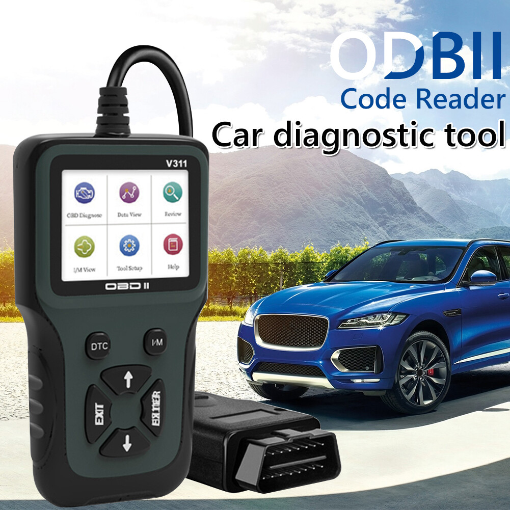 V311 OBD2 Scanner 4-Language Color LCD OBD 2 II Car Code Reader (Black ...