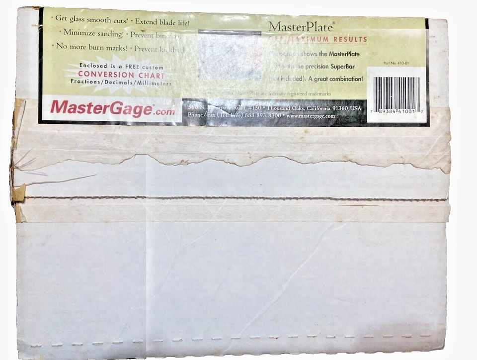 Grizzly / MasterPlate Table Saw Alignment Aluminum Master Plate 6"x10 ...