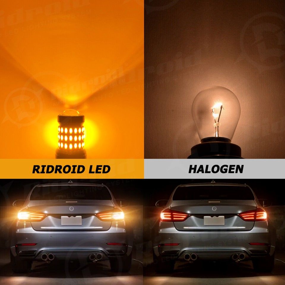 1156 7506 LED Reverse Canbus Backup Light Bulb Super Yellow Error Free ...