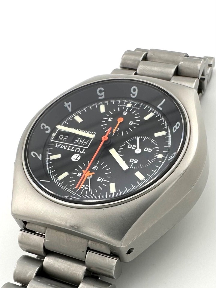 Tutima Military Chronograph 798-02 43mm Black Dial Men's Watch ...