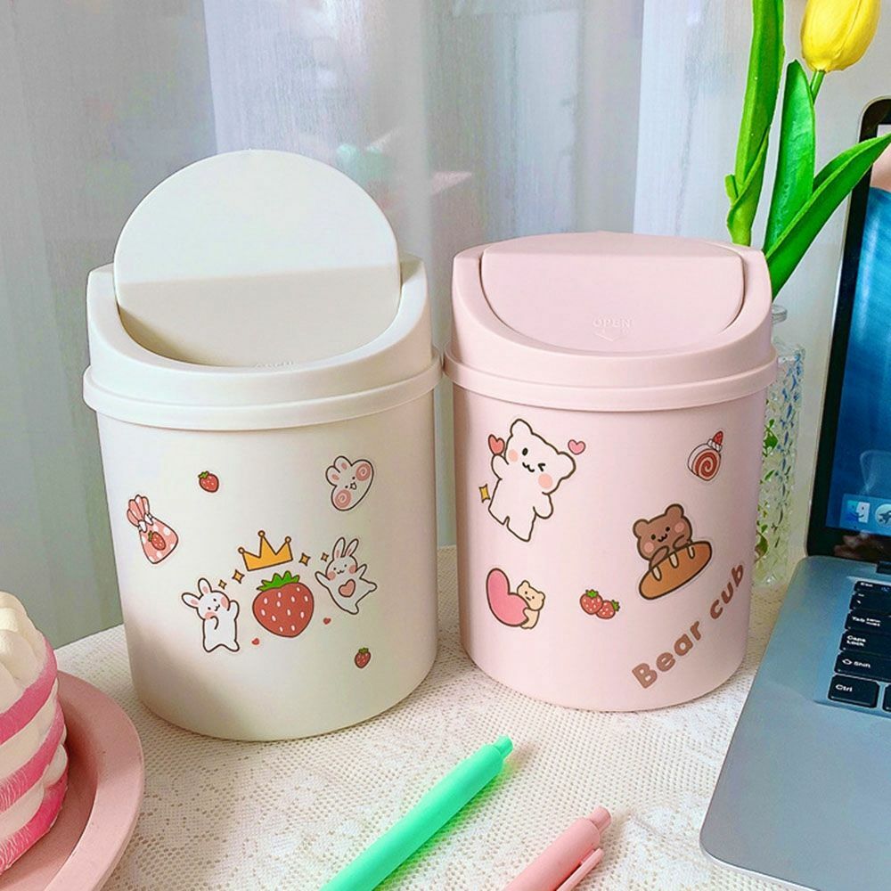 Mini Trash Can Waste Bin Desktop Dustbin Garbage Baskets Plastic ...