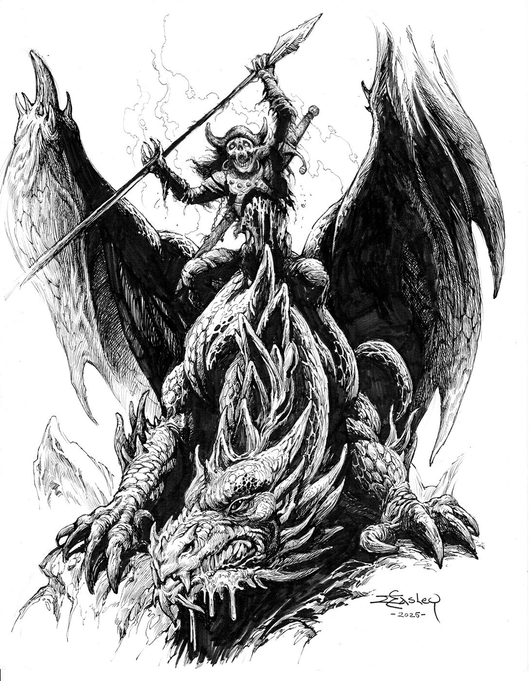 Jeff Easley Original Ink Drawing D&D TSR | eBay