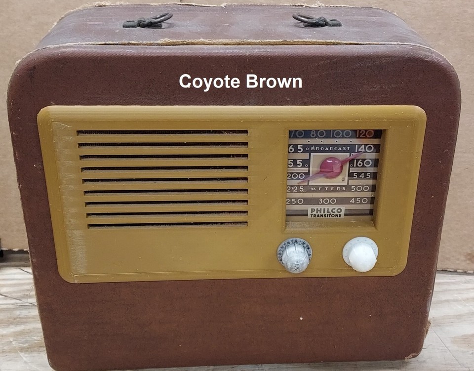 1940-1941 Philco 87PT Portable Tube Radio Escutcheon Bezel Speaker ...