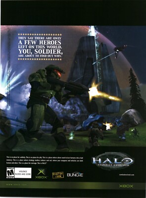 2001 PRINT AD - HALO COMBAT EVOLVED XBOX GAME AD - HALO - AD ONLY ...