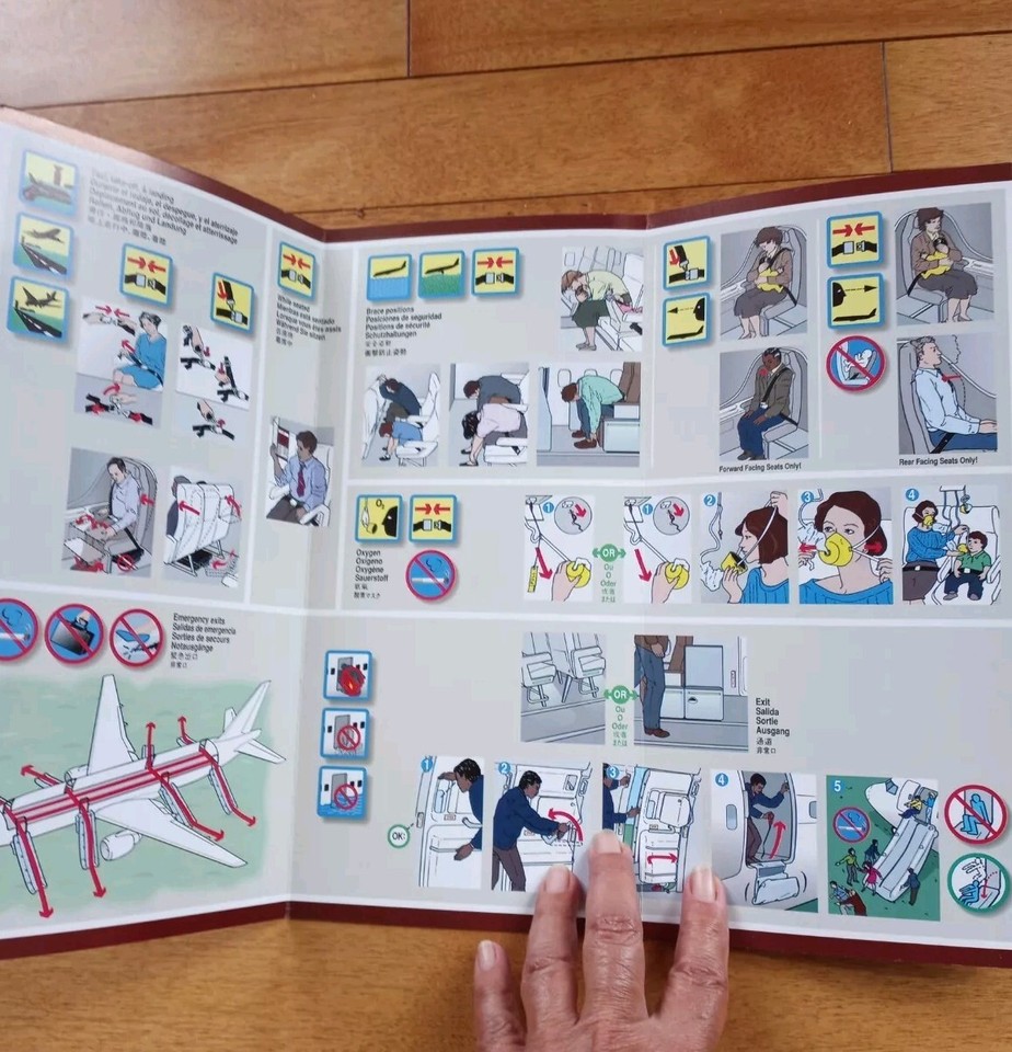 Safety Card - United - B777 Premium - Rev 10/11 | eBay