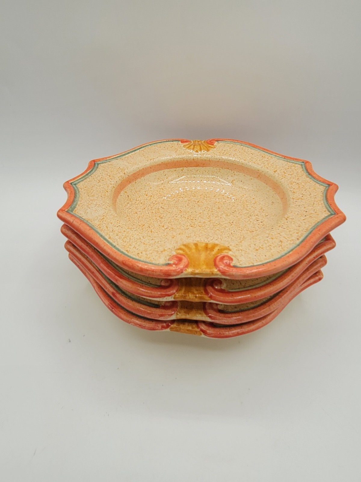 Horchow Medici Soup Bowls Neiman Marcus 9.5" Hand Painted in Italy Set ...