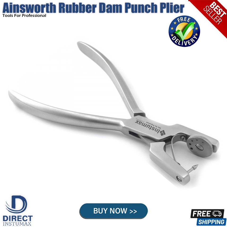 Endodontic Dental Rubber dam Kit Restorative Stoke Brewer Forceps Light ...