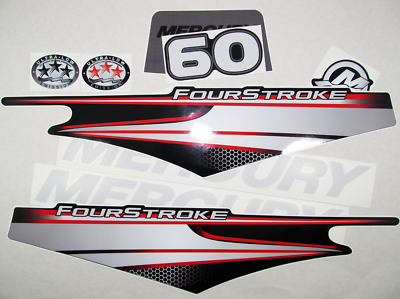 For MERCURY 60 four stroke outboard, Vinyl decal set from BOAT-MOTO ...