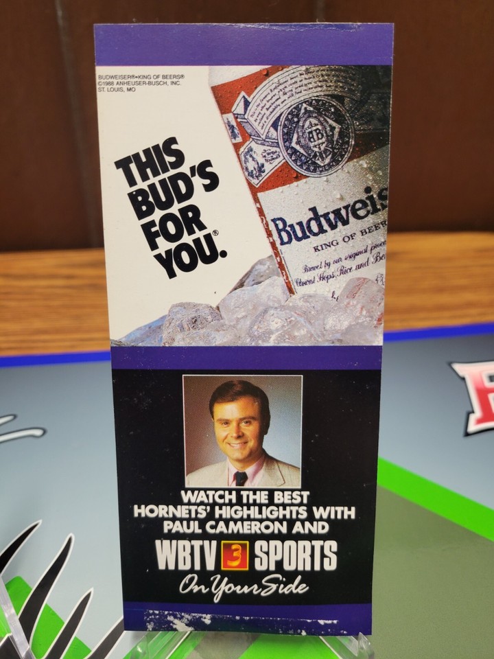 1988-89 Charlotte Hornets Premiere Night Promo Ticket Stub - 1ST GAME ...