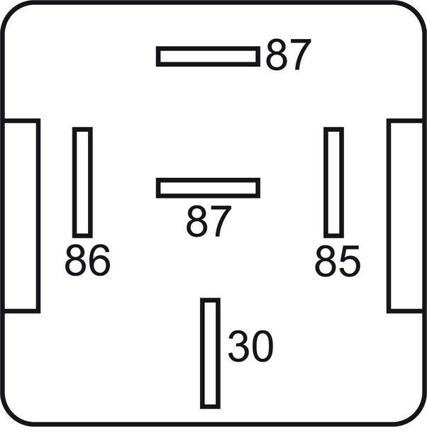 GEBE 994901 Skirted Relay 5 Terminal SPDT 12V 30/40A with Diode Made in ...