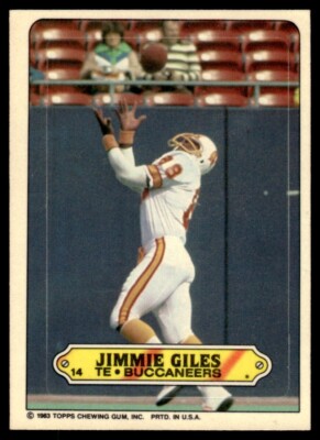 1983 TOPPS STICKER INSERTS JIMMIE GILES 4 TAMPA BAY BUCCANEERS #14 | eBay