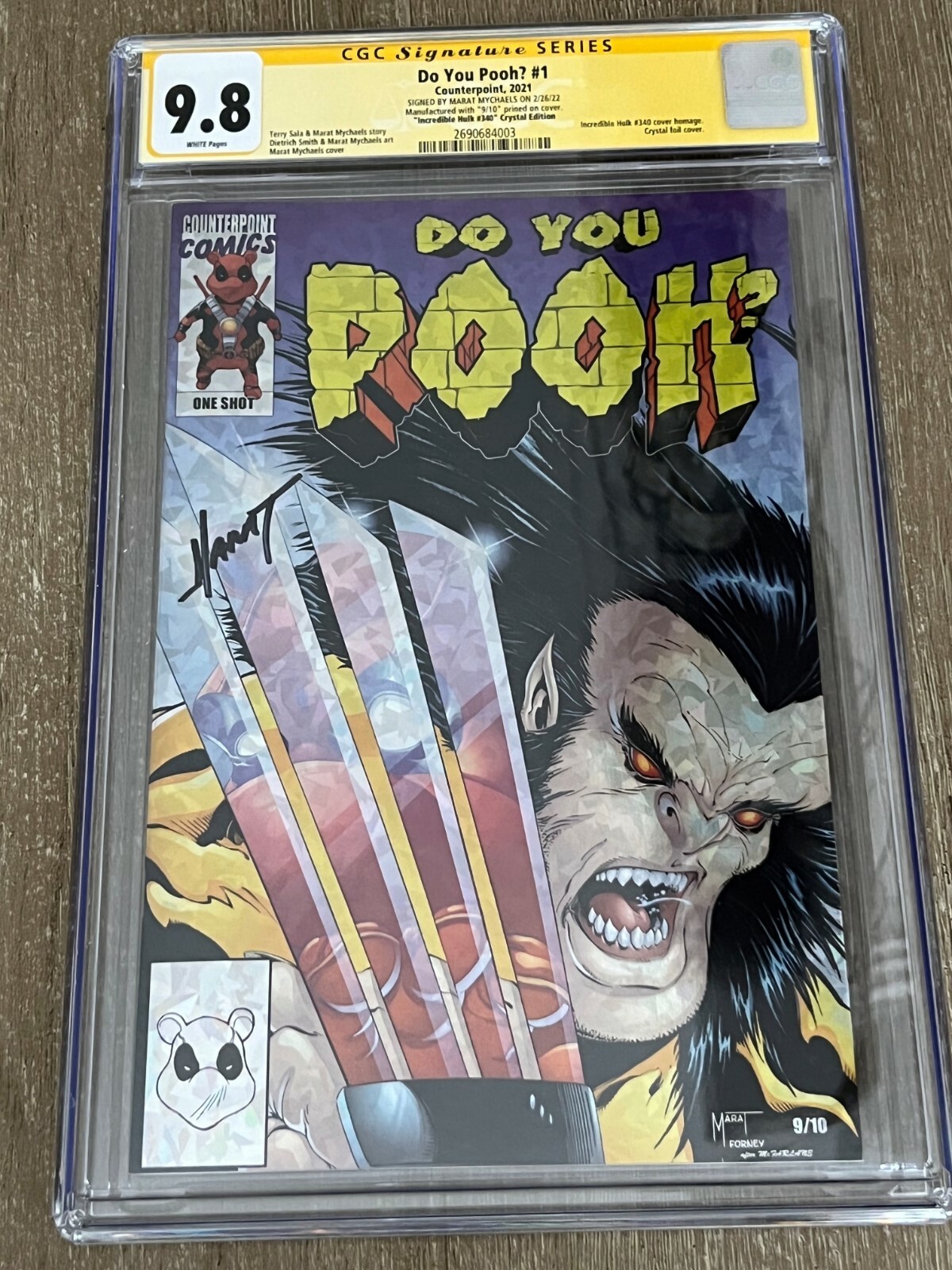 Do You Pooh #1 Hulk 340 * CGC 9.8 * Crystal Cover 9/10 SIGNED Marat ...